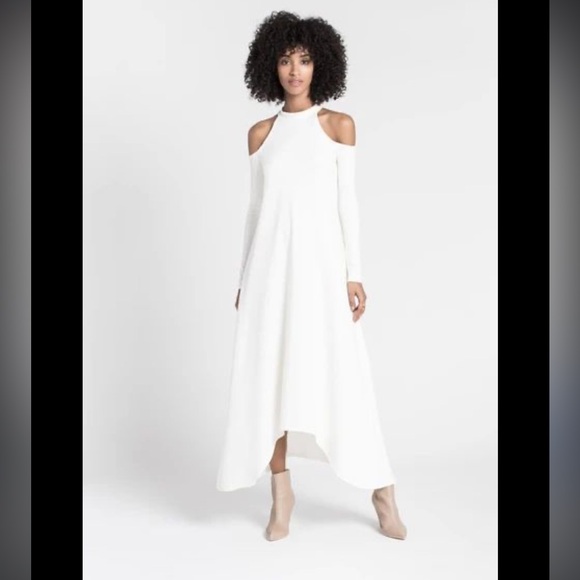 Marcella NYC | Dresses | Marcella Nwt Read Off White Maxi Dress Cold ...